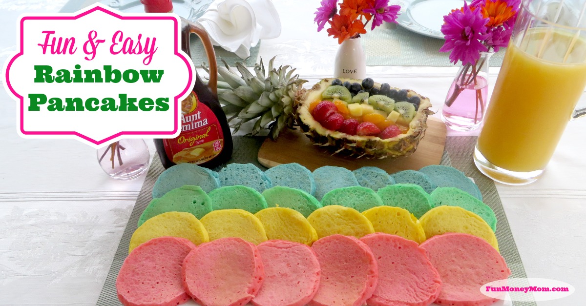 Easy Rainbow Pancakes For A Fun Breakfast Surprise - Fun Money Mom