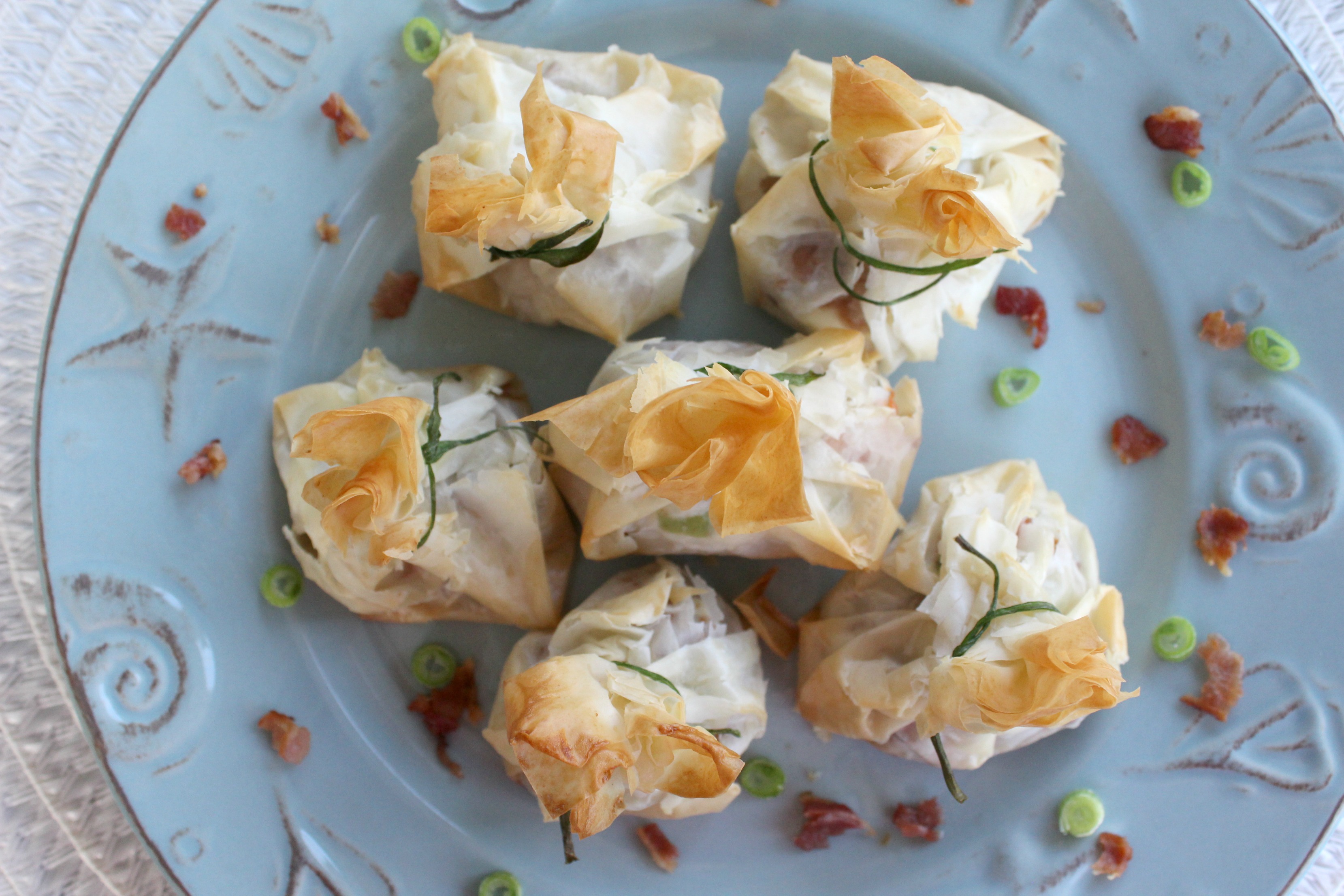 Phyllo Wrapped Shrimp With Bacon & Cream Cheese
