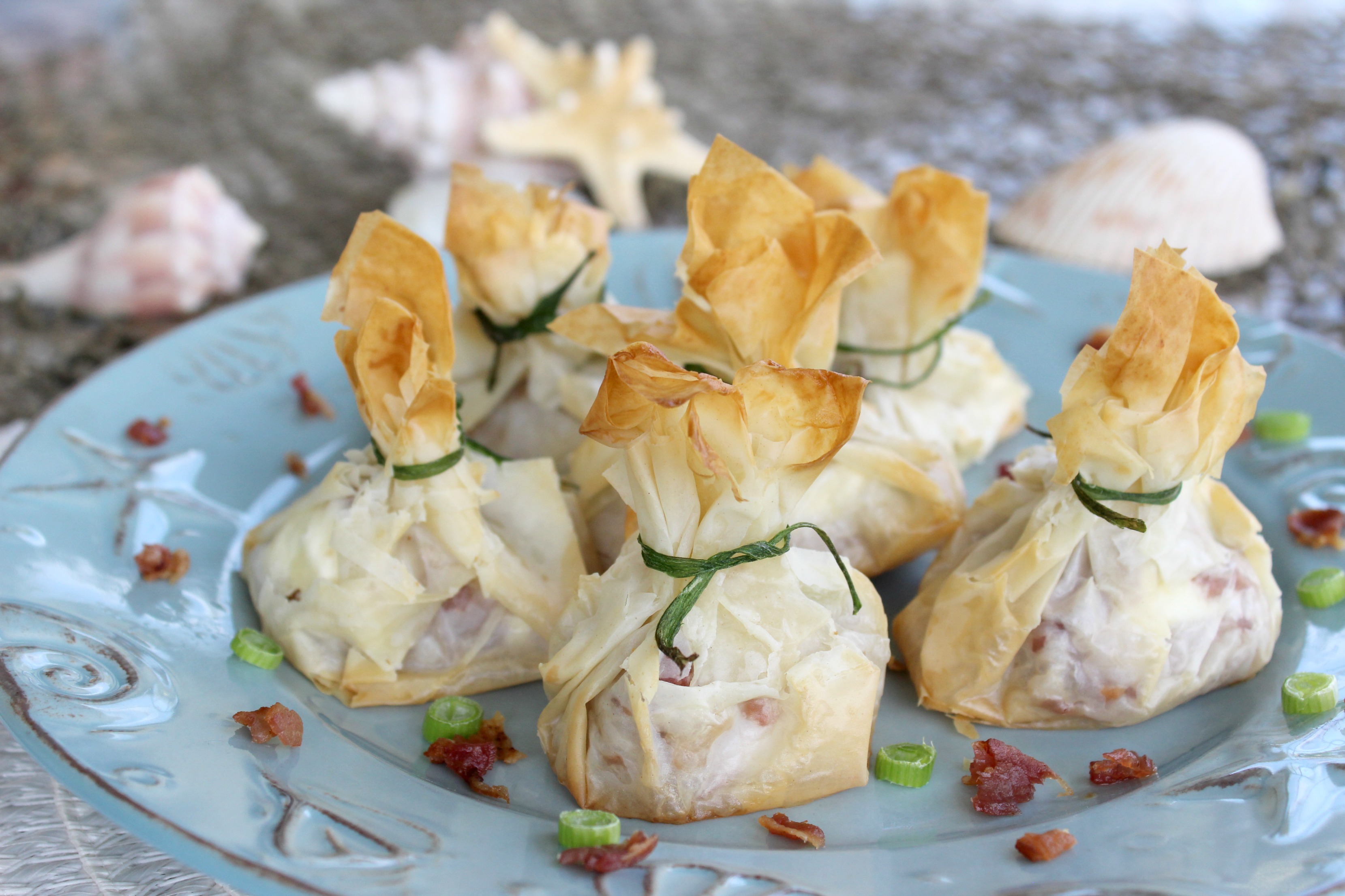 Phyllo Wrapped Shrimp With Bacon & Cream Cheese