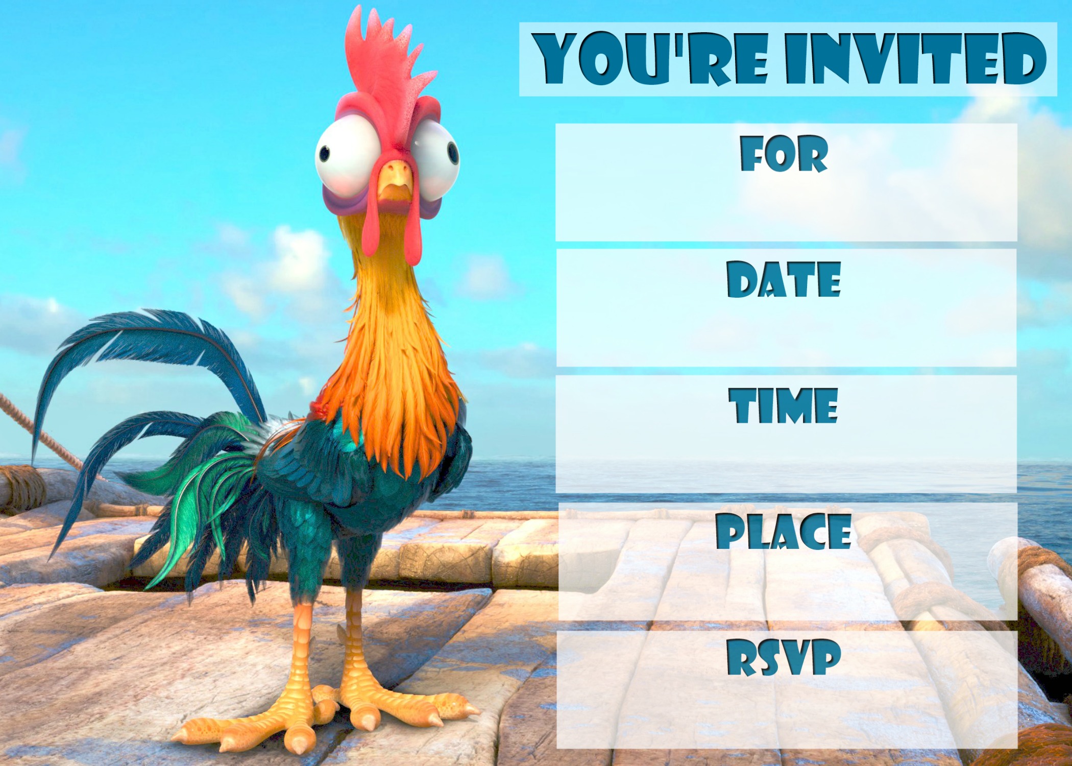 Moana Birthday Invitations (Free Printables) - Fun Money Mom