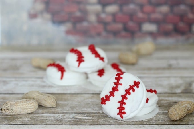 White Chocolate Baseball Cookies