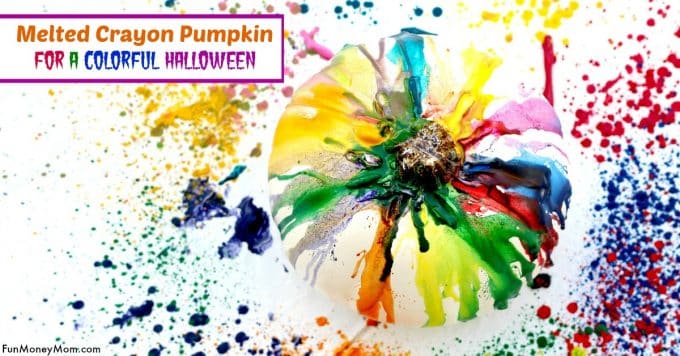 Melted Crayon Pumpkin For A Colorful Halloween (with video)