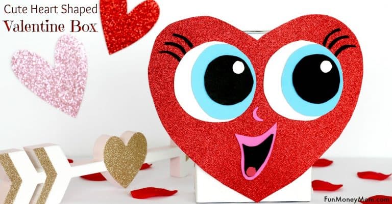 Heart Shaped Valentine Box For Valentines Day | Fun Money Mom