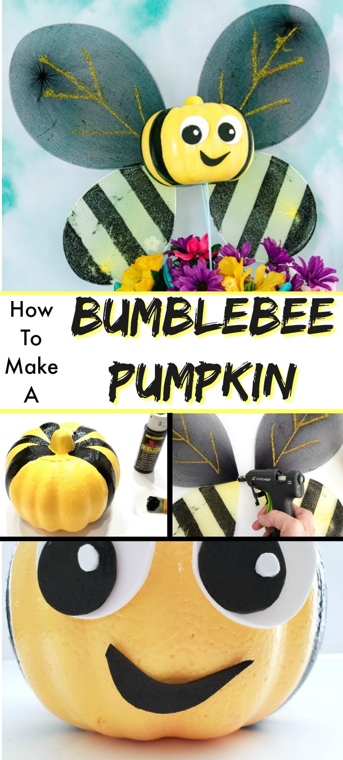 How To Make A No Carve Bumblebee Pumpkin | Fun Money Mom