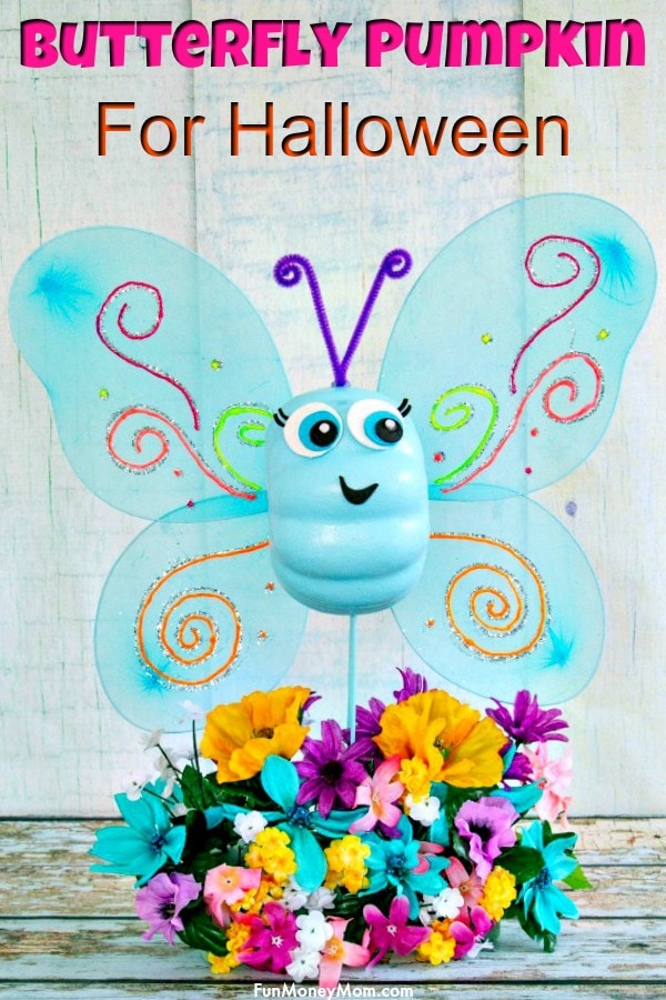 No Carve Butterfly Pumpkin For Halloween | Fun Money Mom