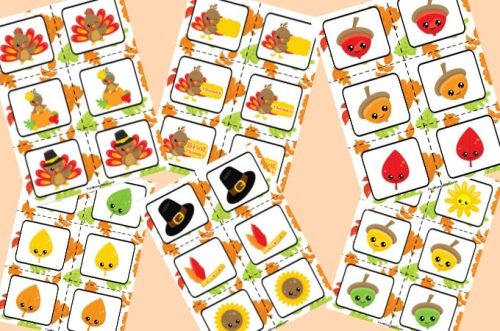 Thanksgiving Matching Game - Fun Money Mom