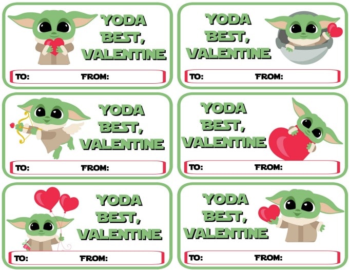Baby Yoda Valentines (Free Printables) | Fun Money Mom
