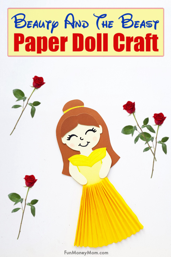 Princess Belle Paper Doll Craft | Fun Money Mom