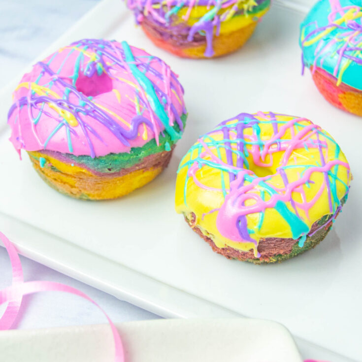 Rainbow Donuts (with just 5 ingredients) | Fun Money Mom