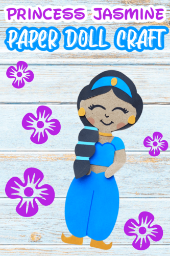 Princess Jasmine Paper Doll Craft - Fun Money Mom
