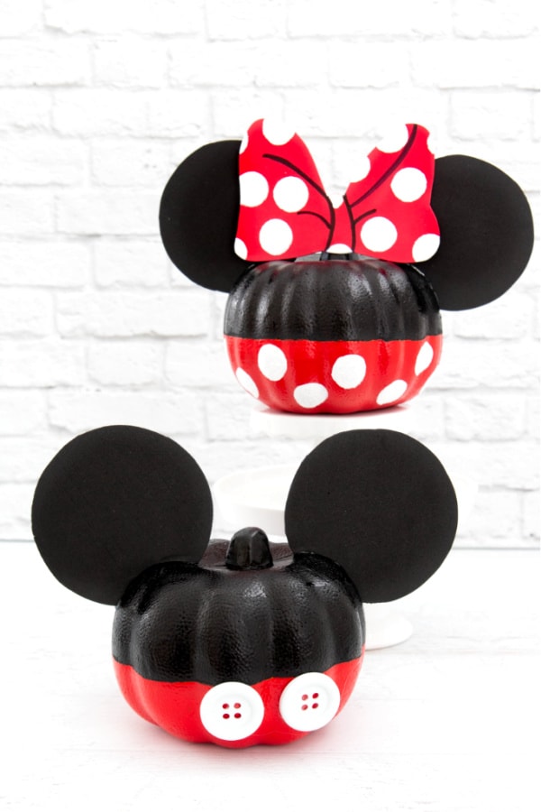 Minnie Mouse Pumpkin (No Carve Pumpkin Craft) | Fun Money Mom