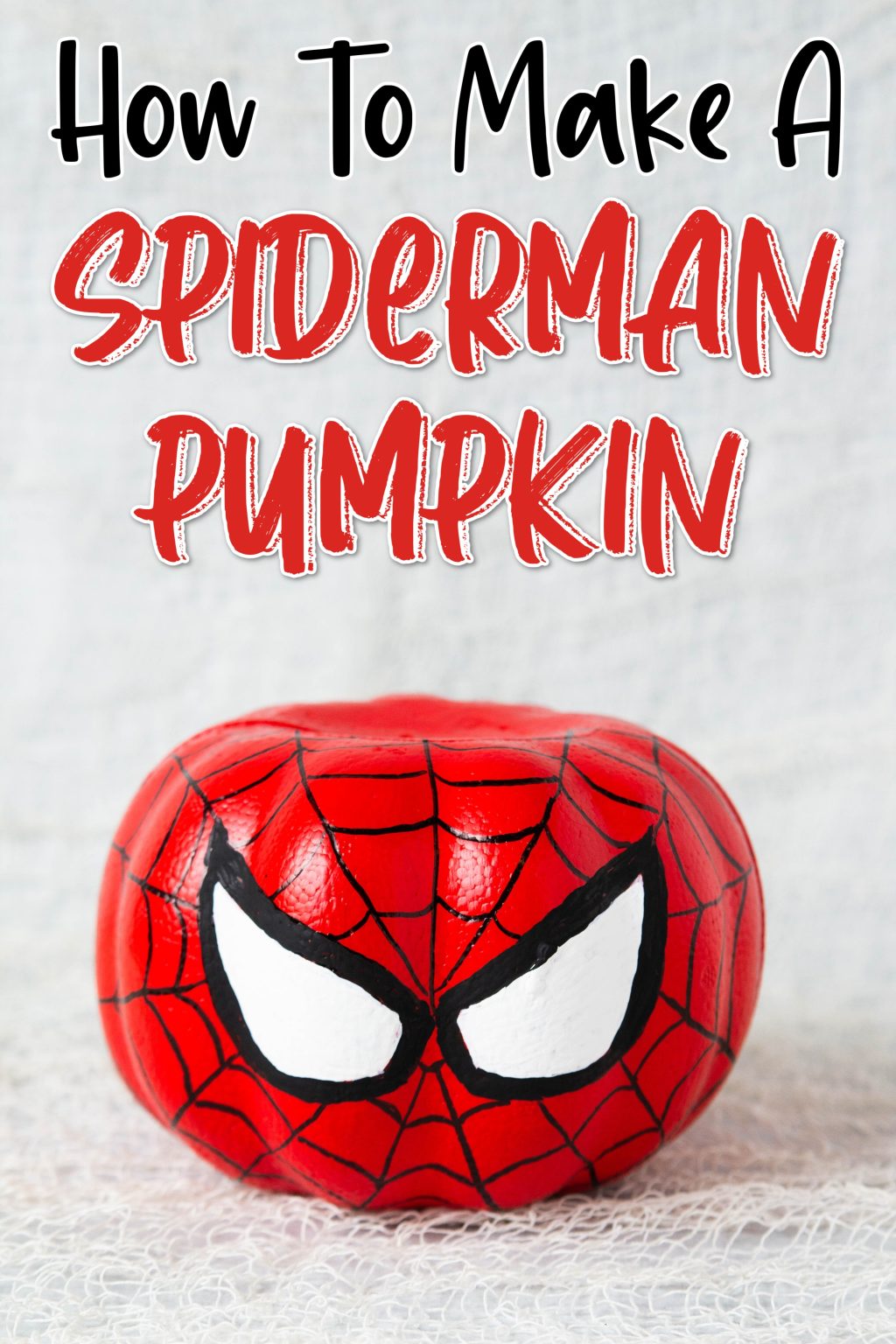 Spiderman Pumpkin (No Carve Pumpkin Craft) | Fun Money Mom