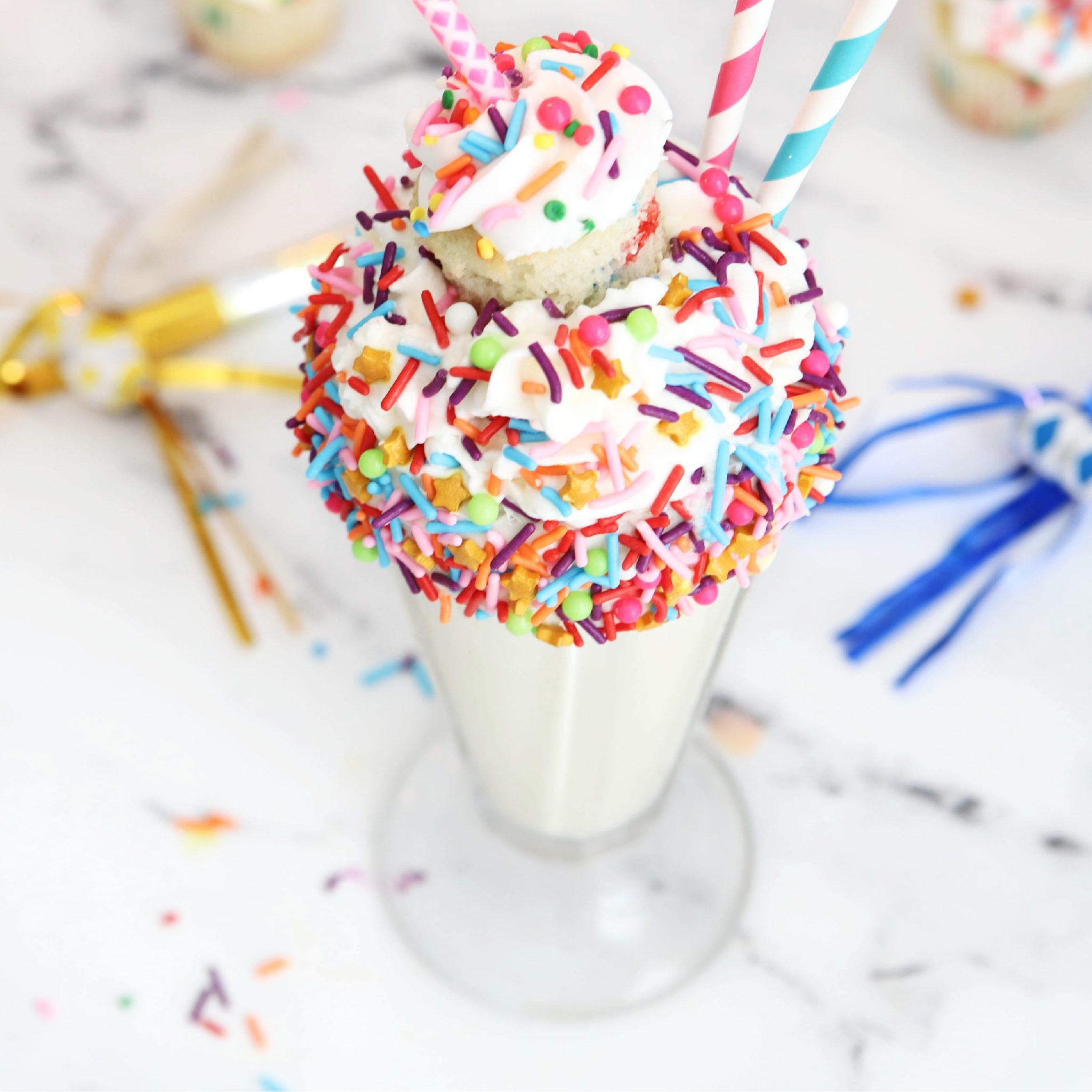 Birthday Cake Milkshake (Just 3 Ingredients!) | Fun Money Mom