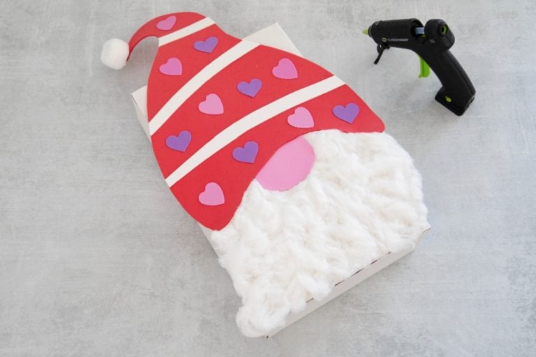 DIY Gnome Valentine Box (with printable template) - Fun Money Mom