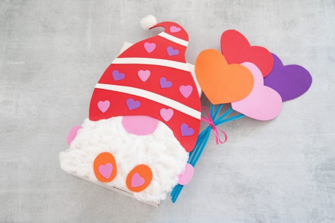 DIY Gnome Valentine Box (with printable template) - Fun Money Mom