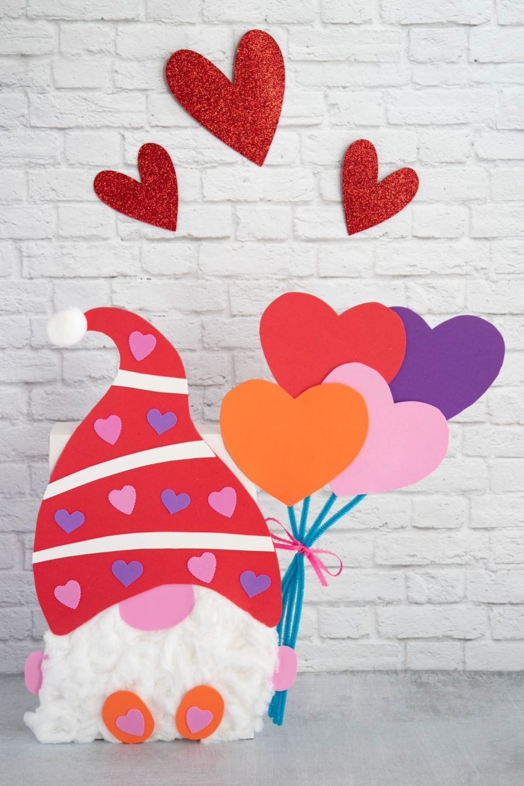 DIY Gnome Valentine Box (with printable template) - Fun Money Mom
