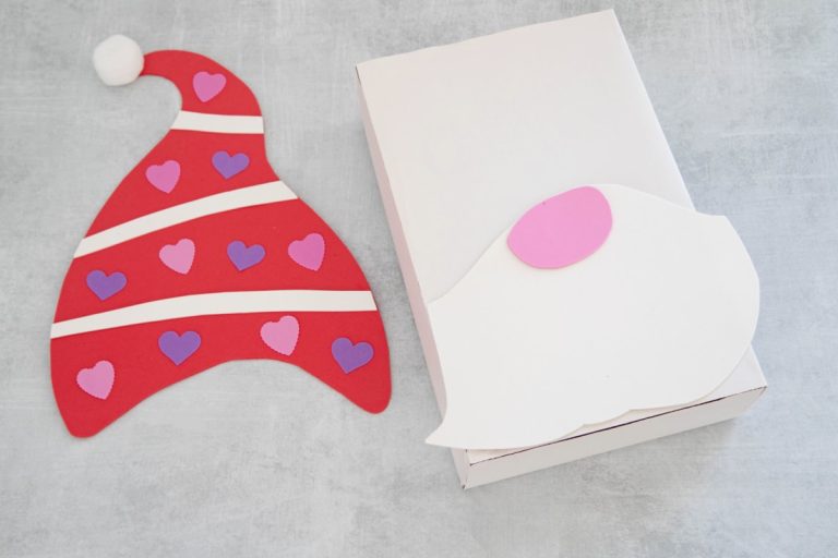 DIY Gnome Valentine Box (with printable template) - Fun Money Mom