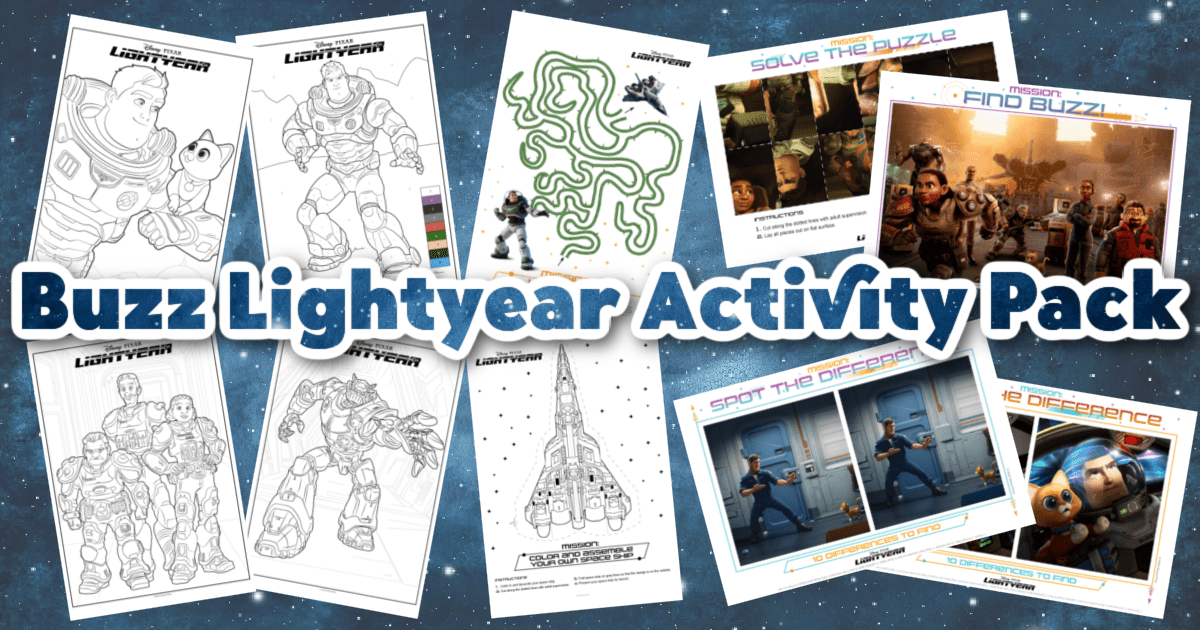 Buzz Lightyear Coloring Pages and Activity Sheets - Fun Money Mom