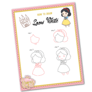How To Draw Snow White (Step By Step Tutorial With Free Printable)