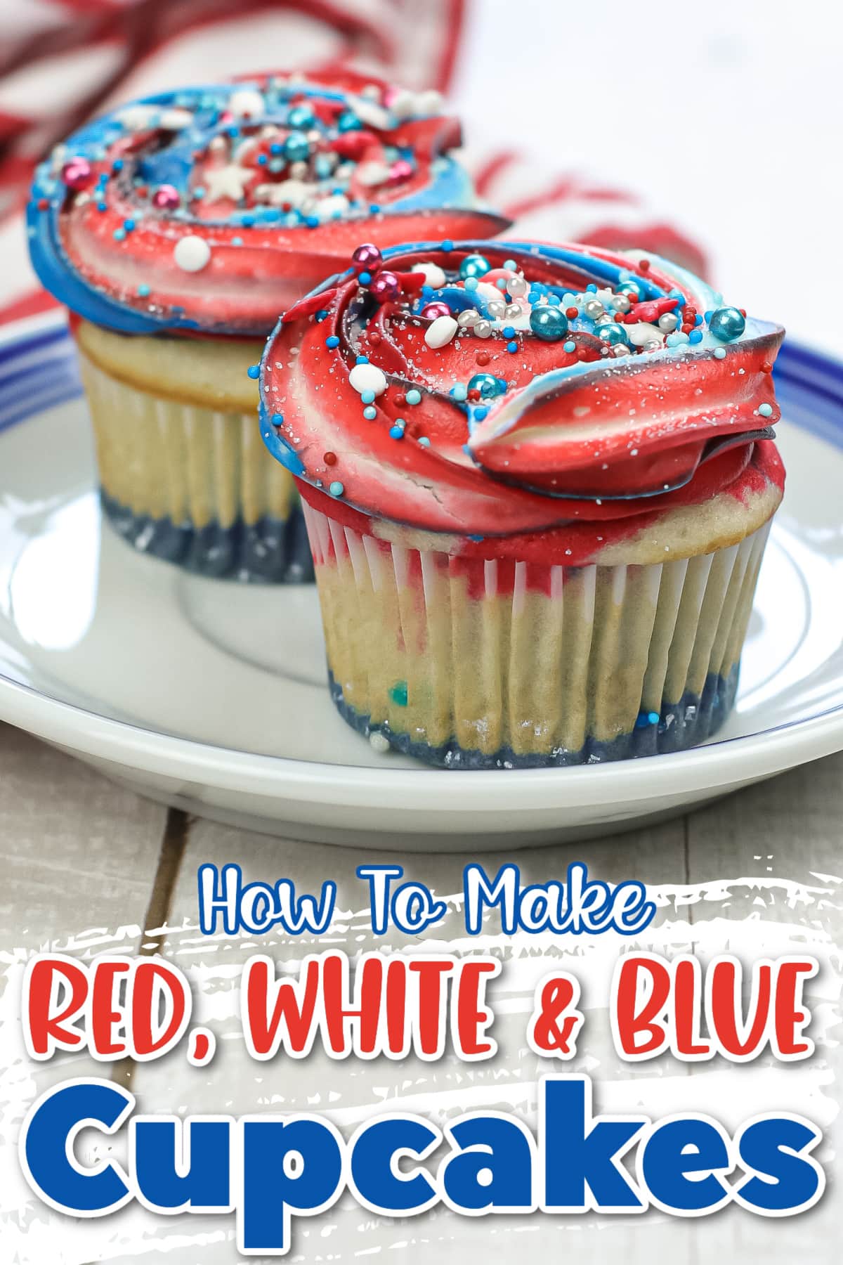 Red, White And Blue Cupcakes - Fun Money Mom