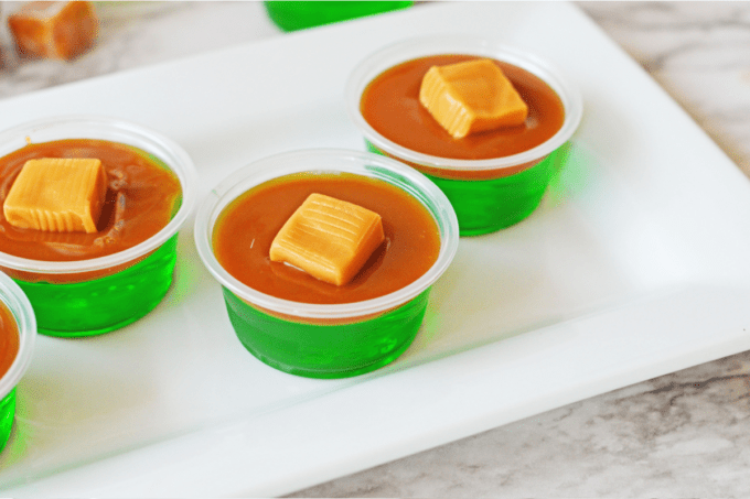 Caramel Apple Jello Shots - Fun Money Mom