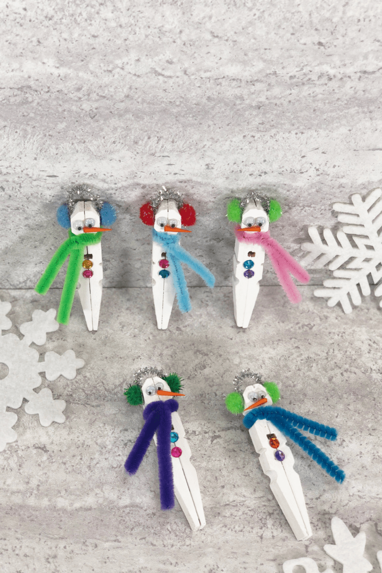 Clothespin Snowman Craft - Fun Money Mom
