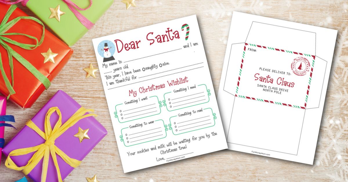 Free Printable Christmas Wish List For Santa - Fun Money Mom