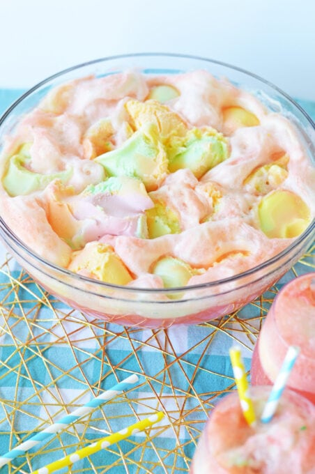 Easy Rainbow Sherbet Punch - Fun Money Mom