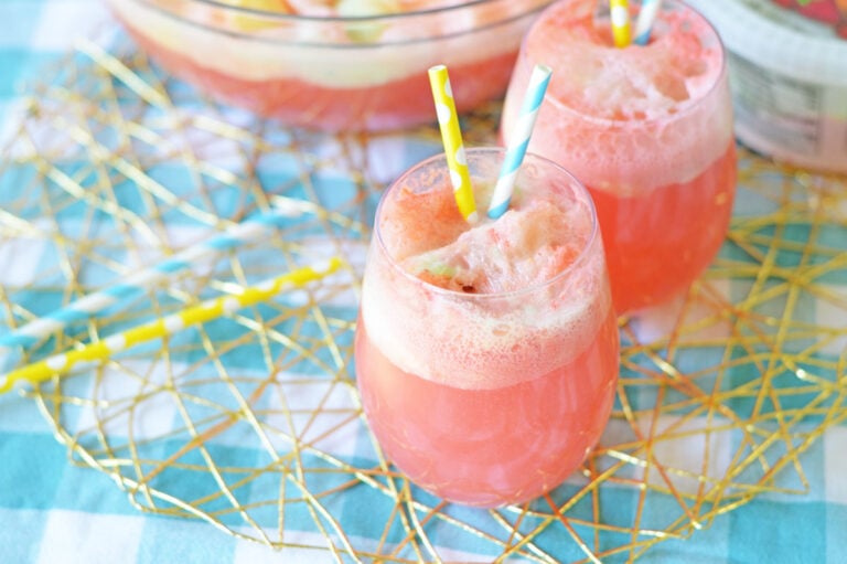Easy Rainbow Sherbet Punch - Fun Money Mom