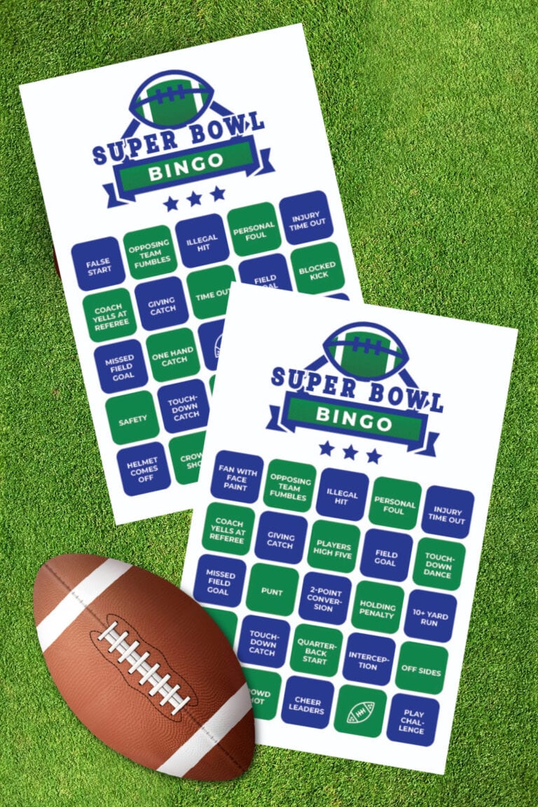 Free Printable Super Bowl Bingo Cards - Fun Money Mom