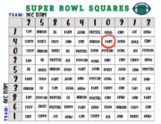 Free Printable Super Bowl Squares Template