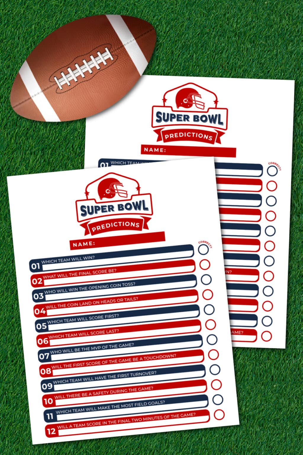 Super Bowl Predictions Game (Free Printable) - Fun Money Mom
