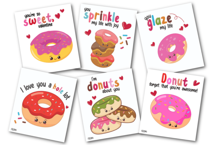 Donut Valentine Cards - Fun Money Mom