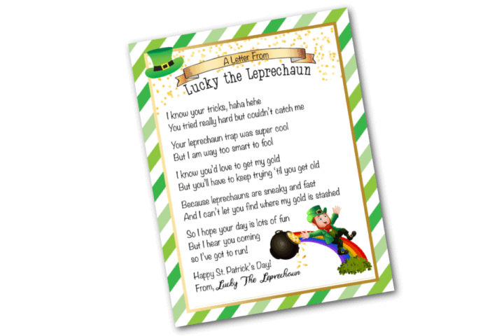 Free Printable Leprechaun Letter - Fun Money Mom