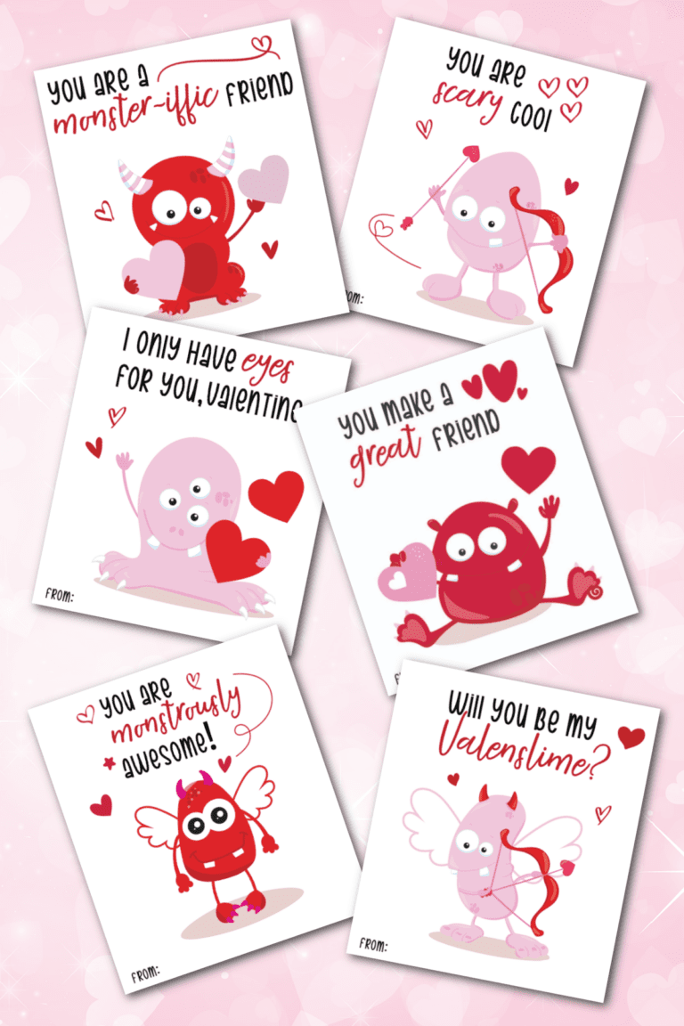 Cute Monster Valentines (Free Printable) - Fun Money Mom