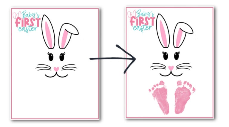 Baby's First Easter Footprints (Free Printable) - Fun Money Mom