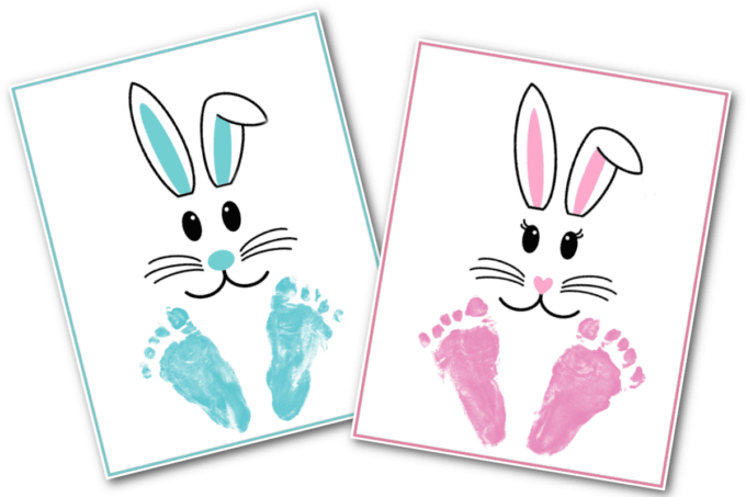 Baby's First Easter Footprints (Free Printable) - Fun Money Mom
