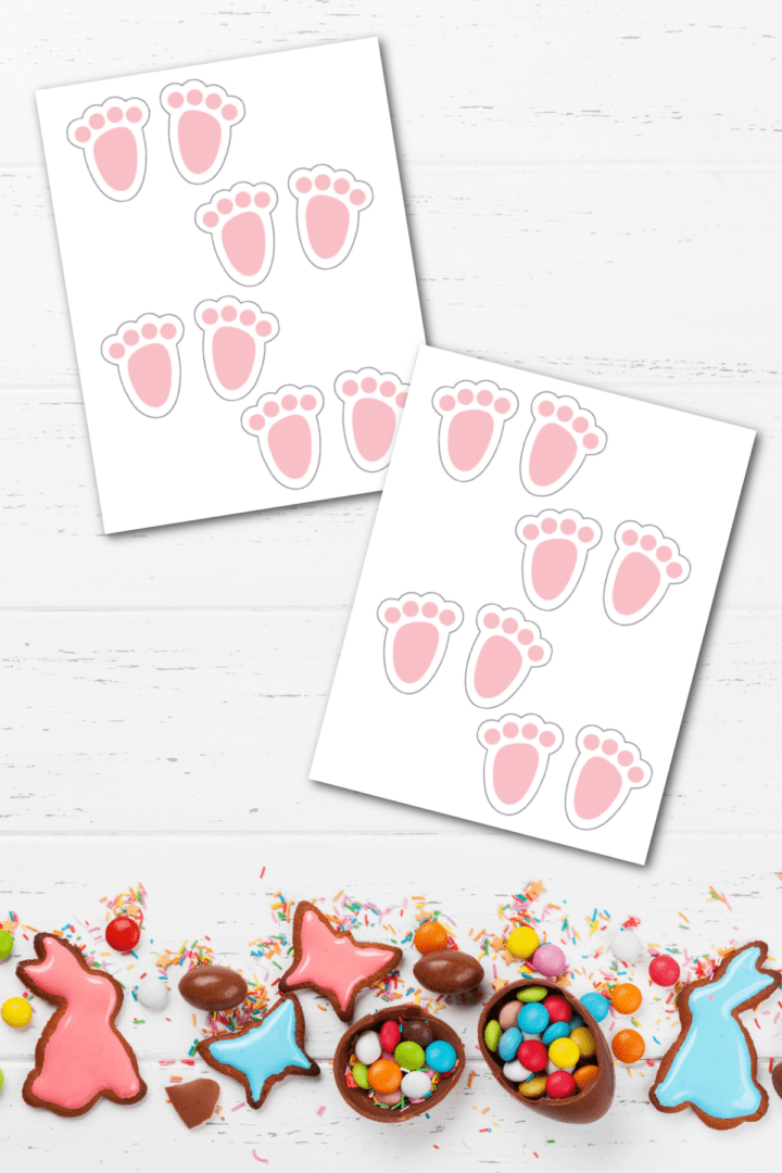 Free Printable Easter Bunny Footprints - Fun Money Mom
