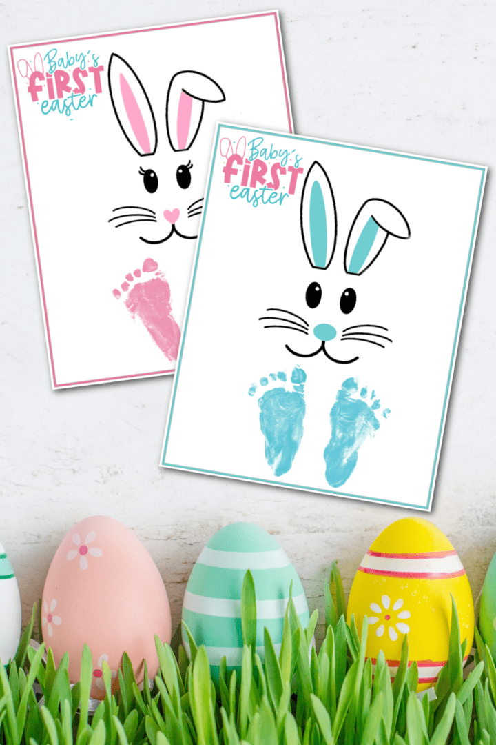 Baby's First Easter Footprints (Free Printable) - Fun Money Mom