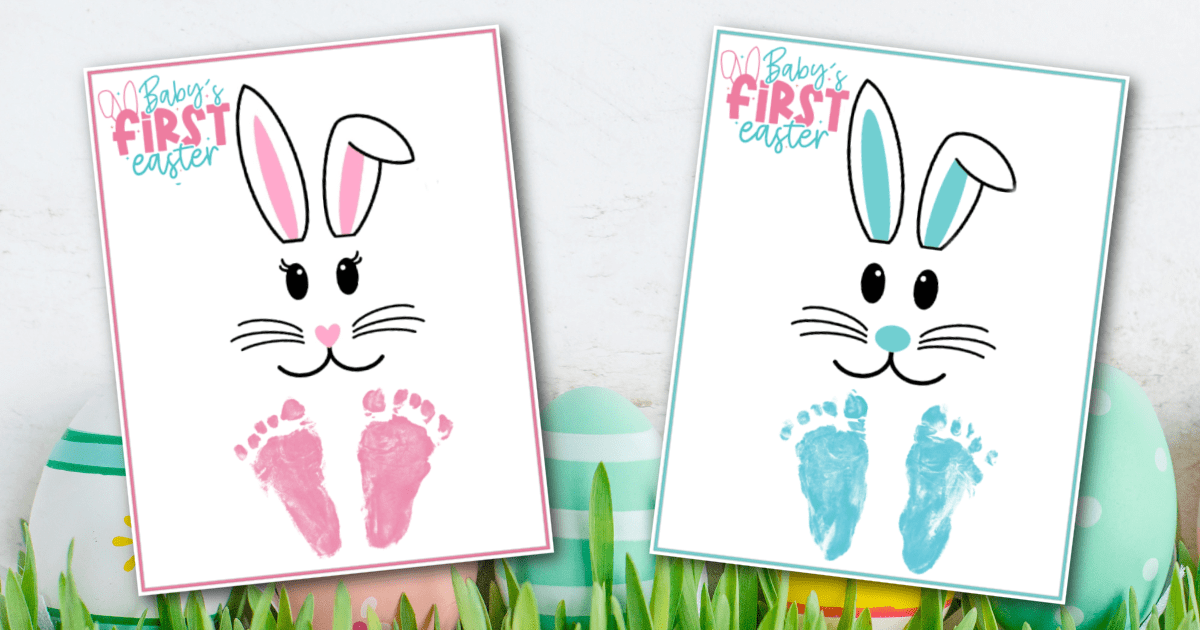 Baby's First Easter Footprints (Free Printable) - Fun Money Mom