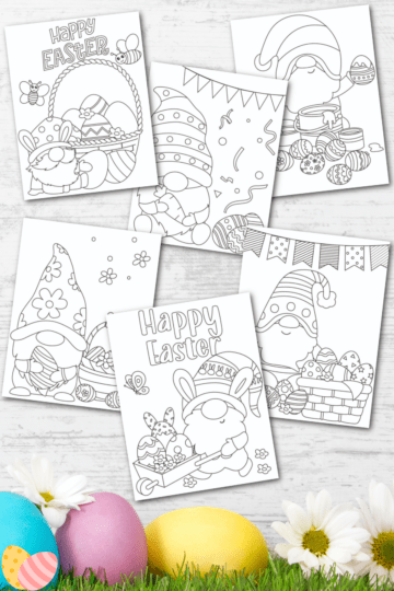Easter Gnome Coloring Pages - Fun Money Mom