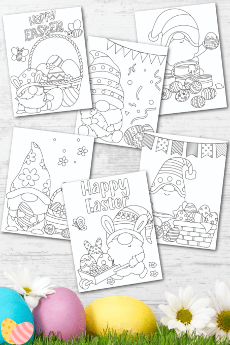 Easter Gnome Coloring Pages - Fun Money Mom