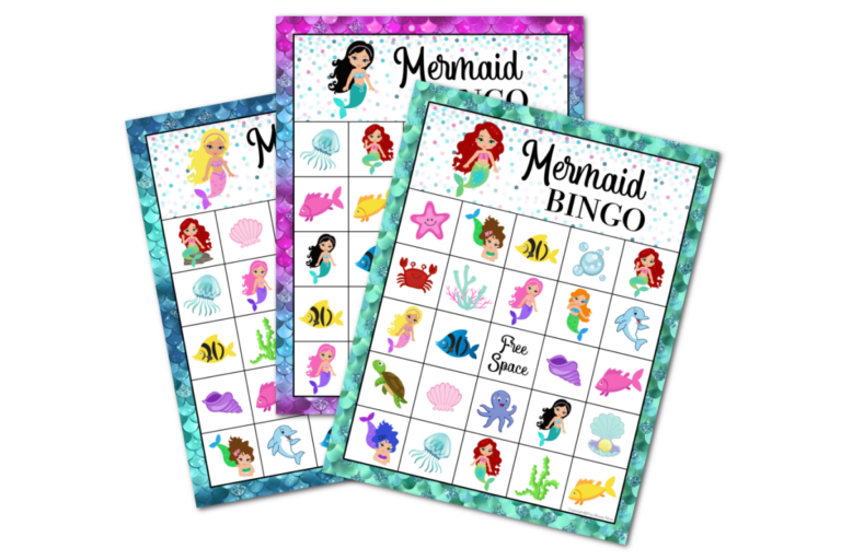 Mermaid Party Games (Free Printables) - Fun Money Mom