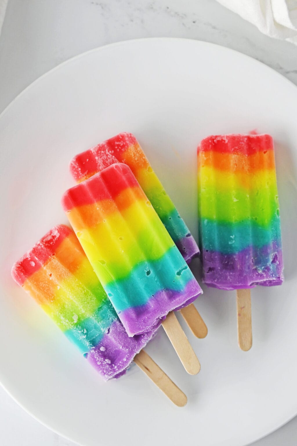 Easy Rainbow Popsicles - Fun Money Mom