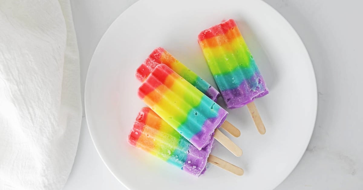 Easy Rainbow Popsicles - Fun Money Mom