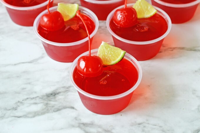 Cherry Limeade Jello Shots - Fun Money Mom