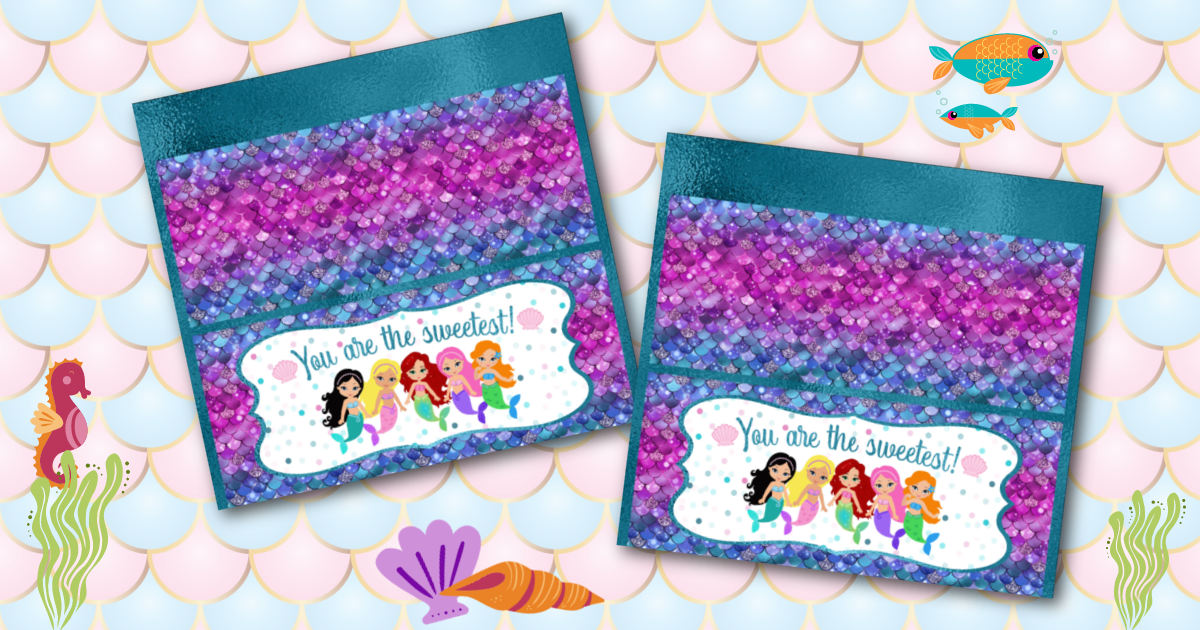 Mermaid Candy Bar Wrapper (Free Printable) - Fun Money Mom