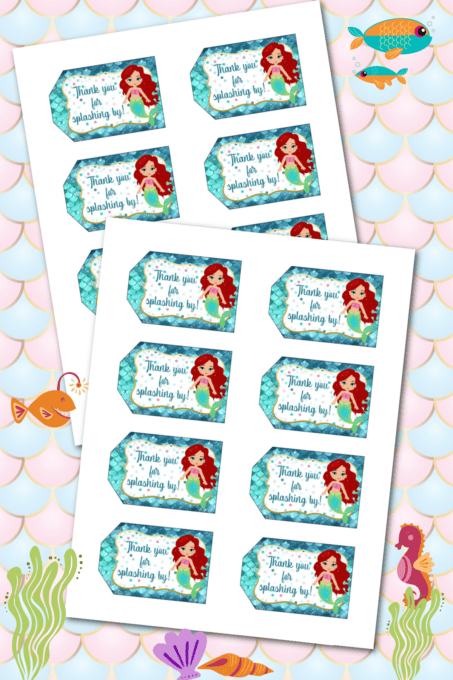 Mermaid Goodie Bag Tags (Free Printable) - Fun Money Mom