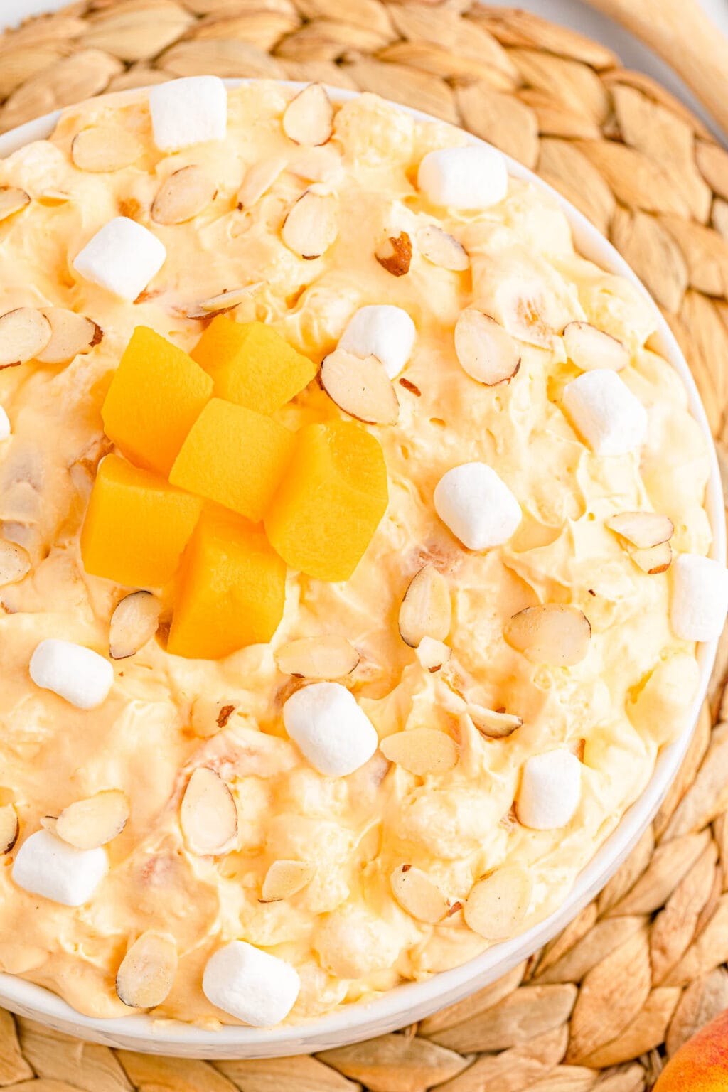 Peach Fluff Salad Recipe - Fun Money Mom