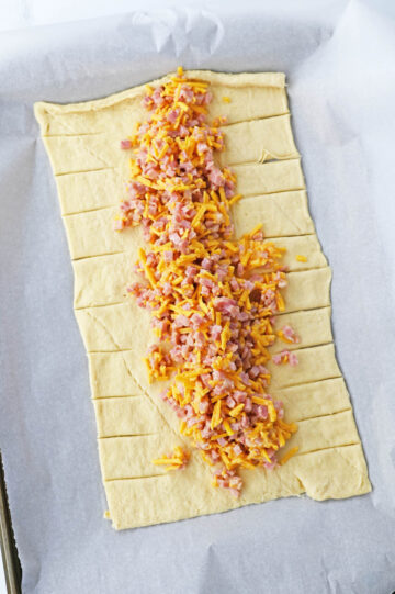 Ham And Cheese Crescent Braid - Fun Money Mom